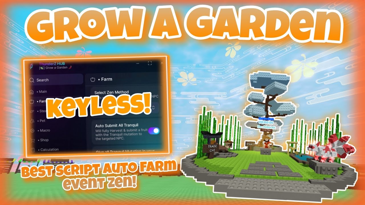 [ZEN EVENT]Roblox grow a garden|best script auto farm chi,collect,sell ...