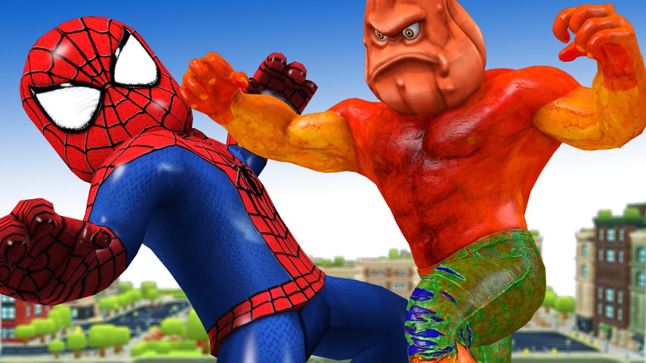 Good Nick and Joker Transform Spider-Man vs Red Hulk Rescue Tani ...