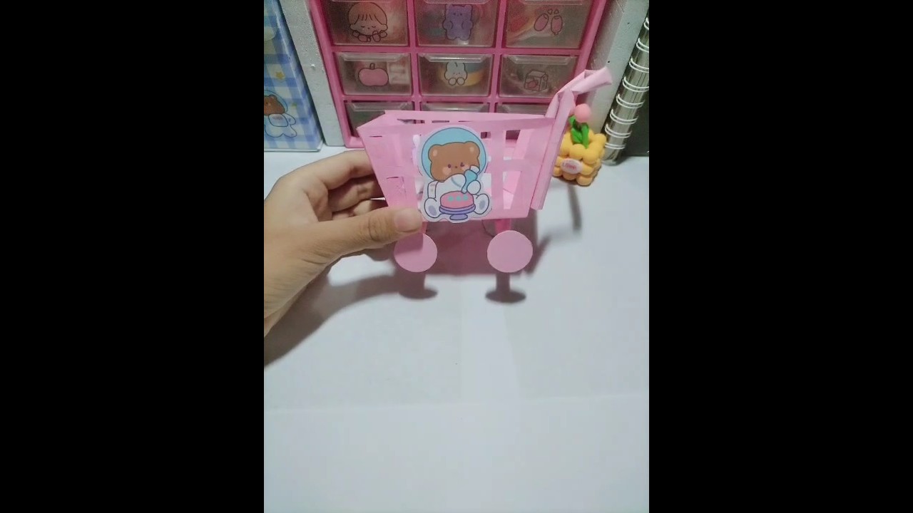 DIY mini trolley. How to make miniature crafts. #youtube .#papercraft ...