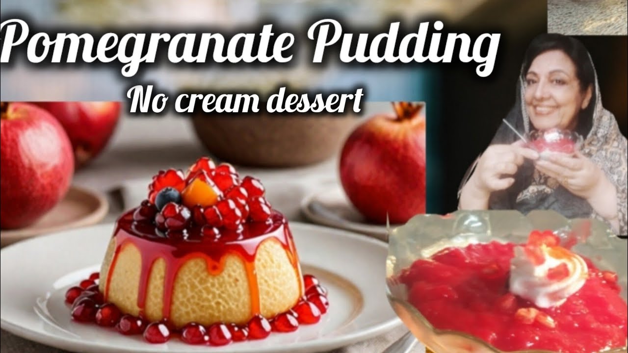 Simple Pomegranate Pudding | No Cream ,Pure Fruit Dessert - YouTube