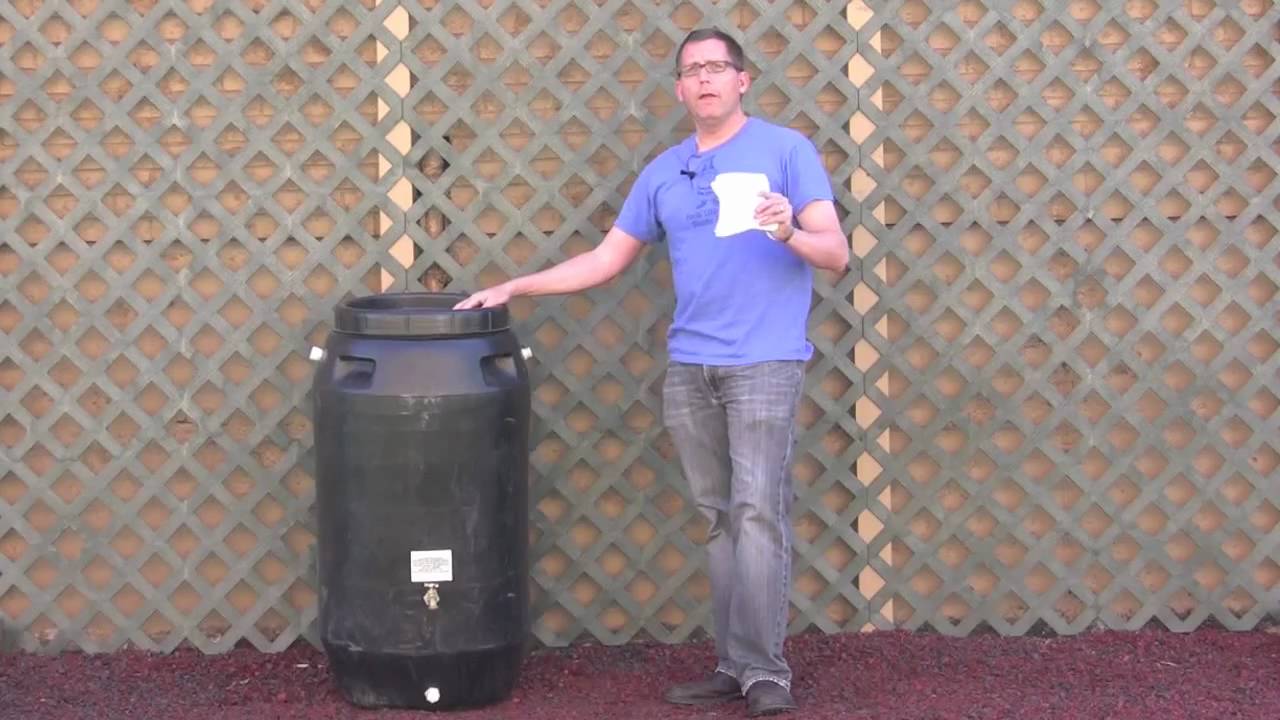 Making Your Own Rain Barrel: Use Food Grade - YouTube