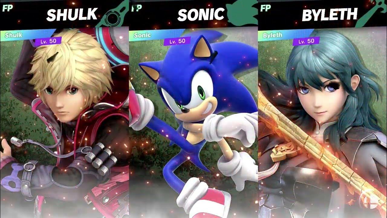 Super Smash Bros Ultimate Amiibo Fights EX Shulk vs Sonic vs Byleth - YouTube