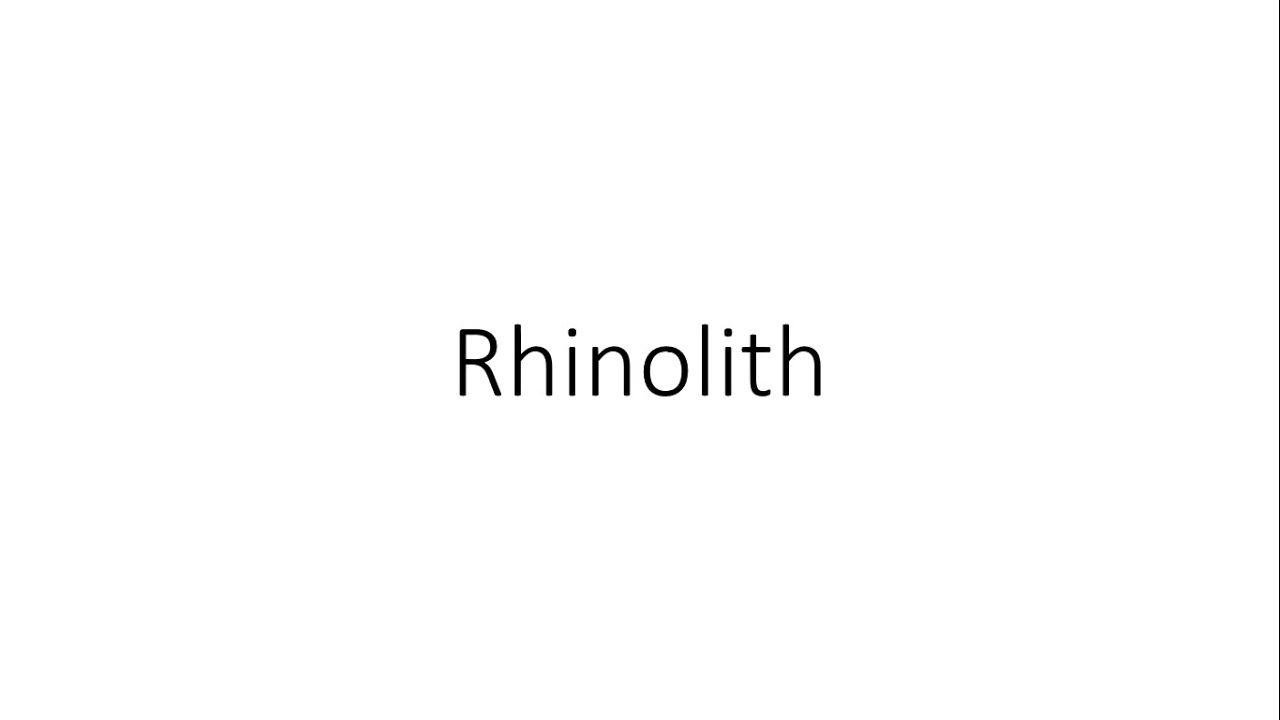 Rhinolith - ENT - YouTube