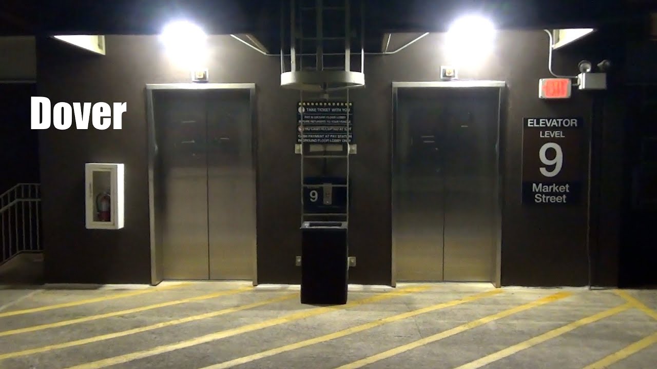 Glass Dover Traction Elevators at the Market Garage in San Antonio, TX - YouTube