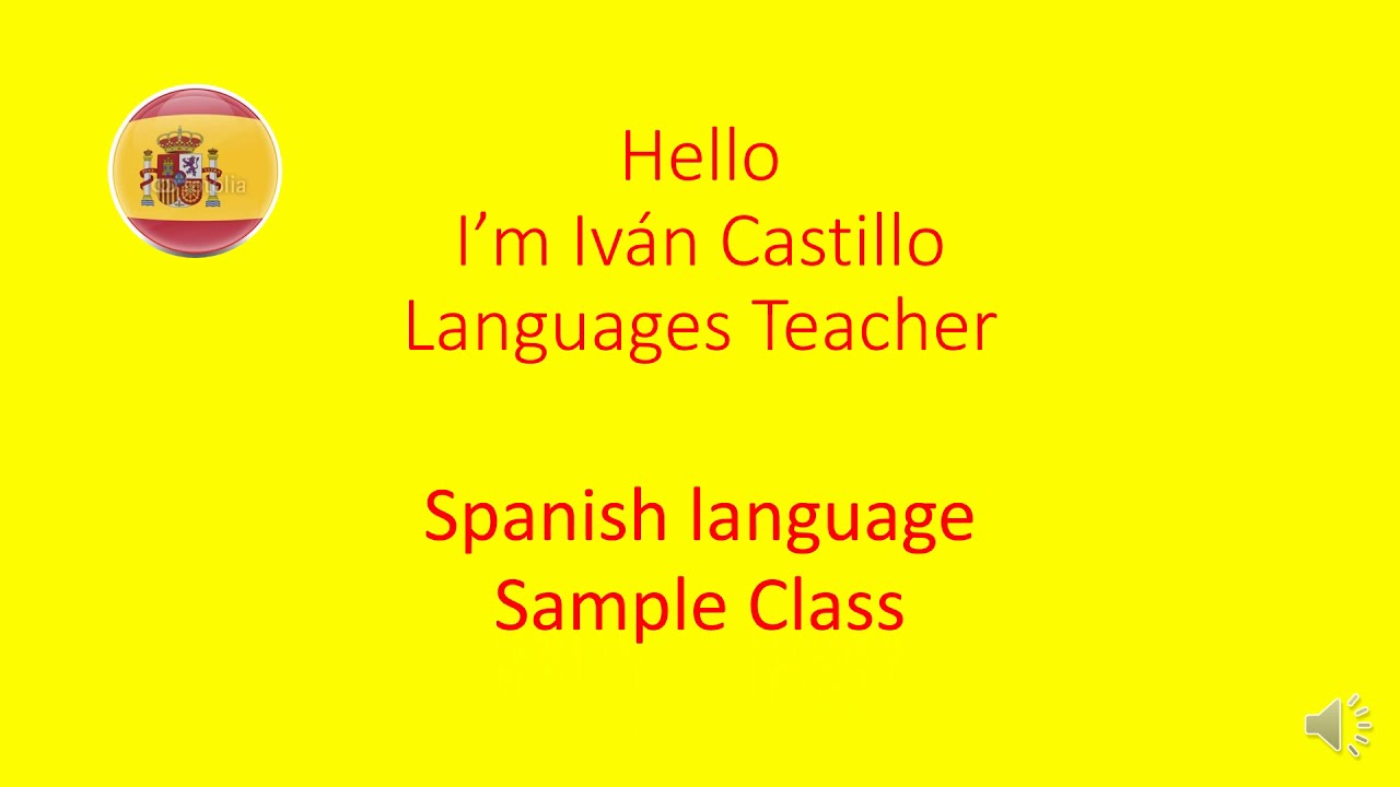 (Sample) Spanish Lesson - YouTube