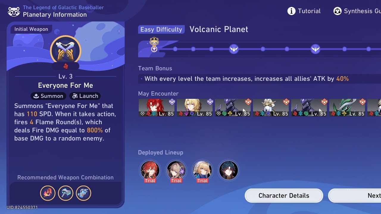 Event The Legend of Galactic Baseballer : Volcanic Planet | Honkai Star ...