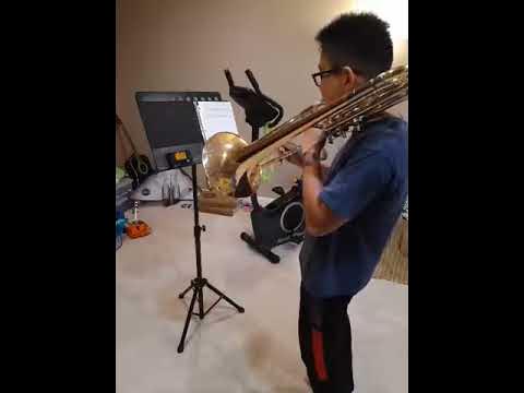 Ethan Trombone Practice - D Major Scales 2 Octaves - YouTube