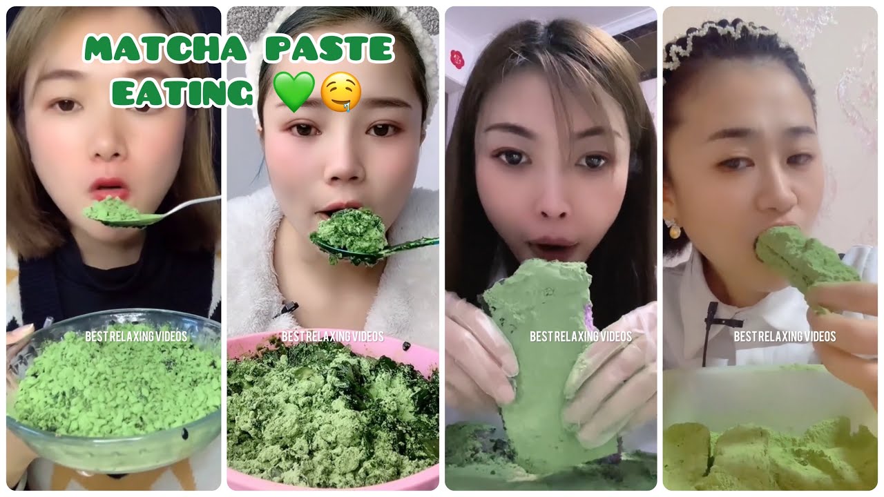 [ASMR] AMAZING MATCHA PASTE EATING 🍵 & MATCHA POWDER EATING & MATCHA ...