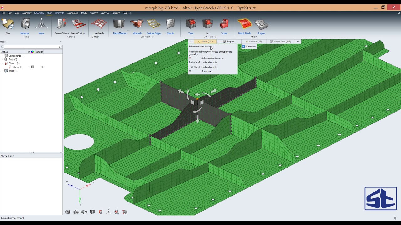 Altair HyperMesh | Morphing - 3 - YouTube