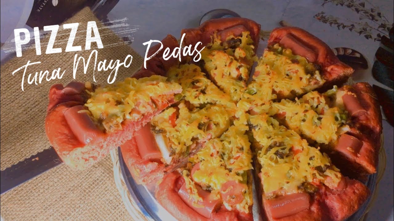 RED VELVET PIZZA WITH SPICY TUNA MAYO|| Pizza Bit isi Tuna Mayo Pedas ...