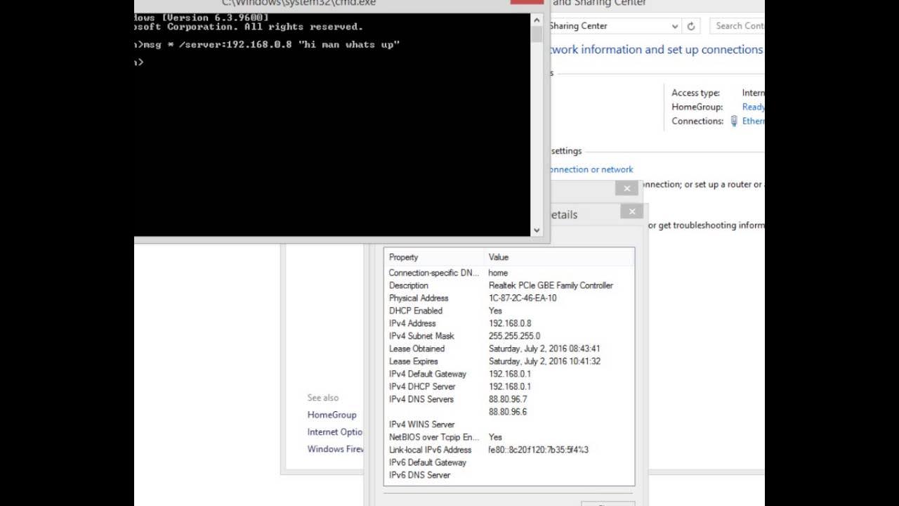 How To Send Messages Using Cmd From One Pc To Another And Multiple Pcs Youtube