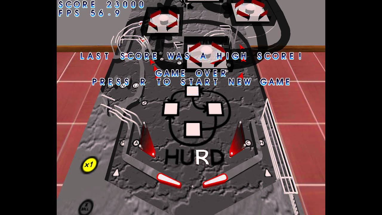 HURD Fan Pinball Game Table Open Source - YouTube