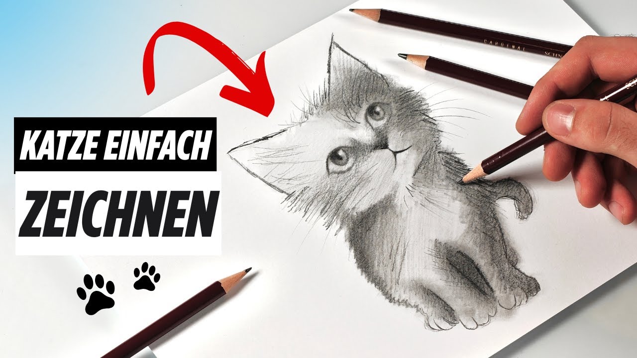 DAS SCHAFFST DU AUCH! - Katze einfach zeichnen - YouTube