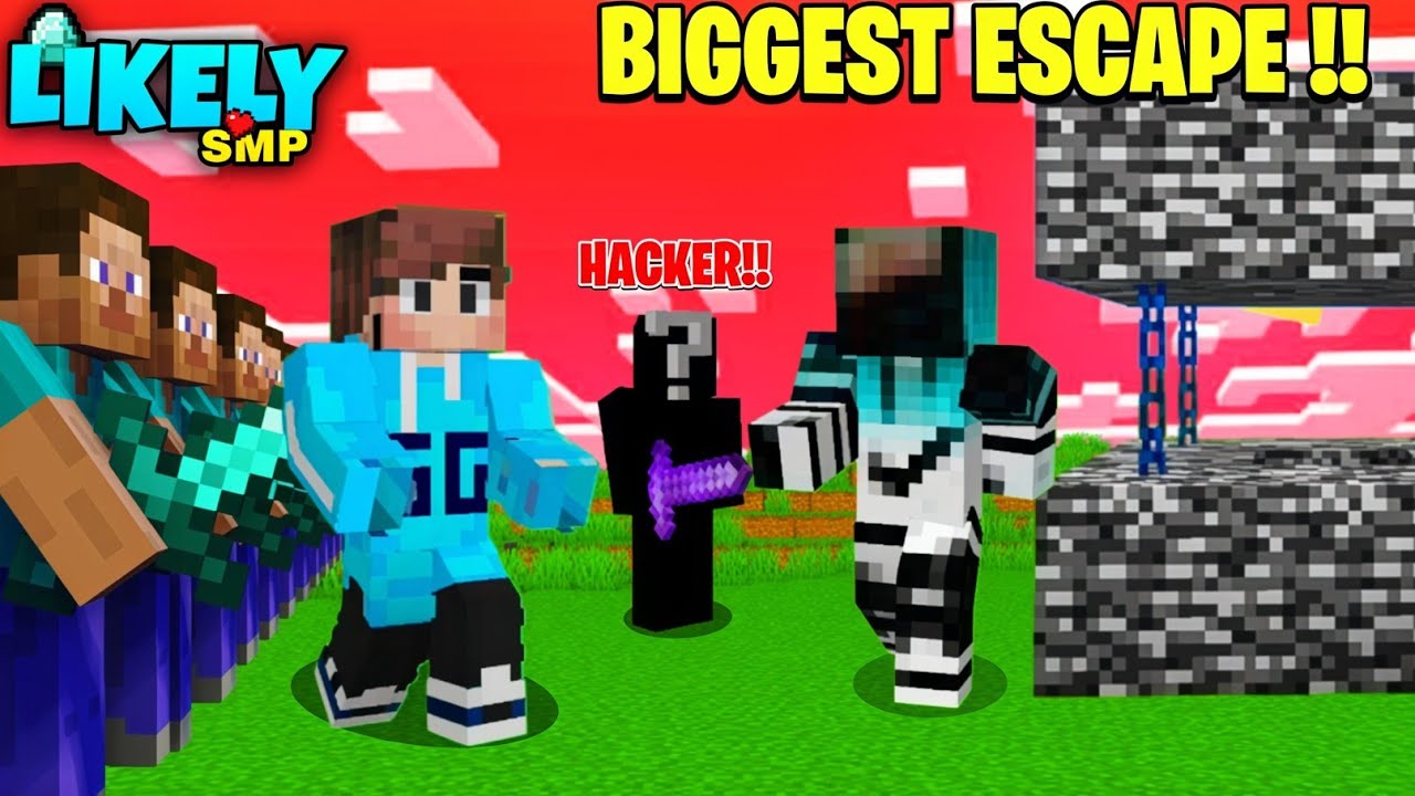 THE BIGGEST ESCAPE FOR HACKERS PRISON 😱 END OF LIKELY SMP !!! - YouTube