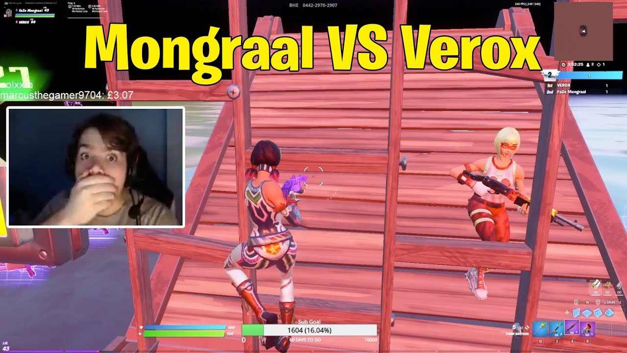 FaZe Mongraal VS Verox 1v1 Buildfights | Fortnite - YouTube