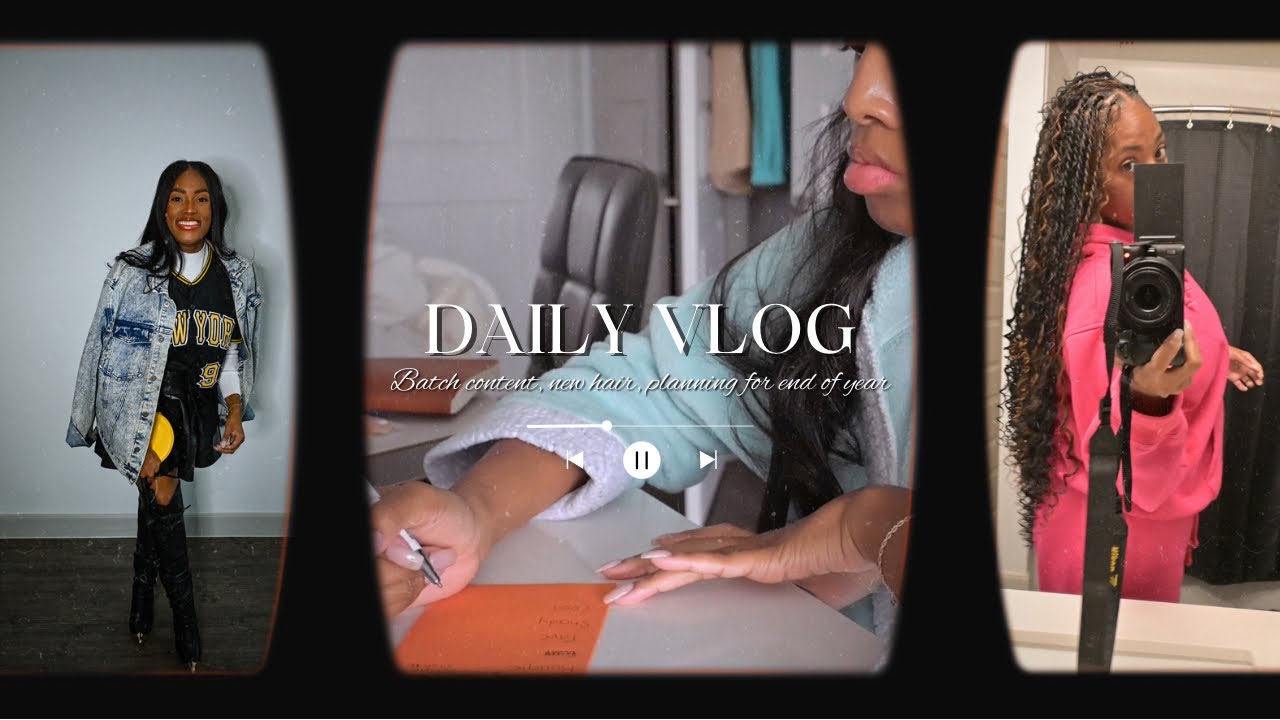 Vlog | Batch content creation, planning for end of year, new hair +more ...