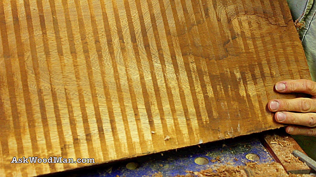 Scraping a Rough Cut Board of Wood • Complete Sharpening Series Video ...