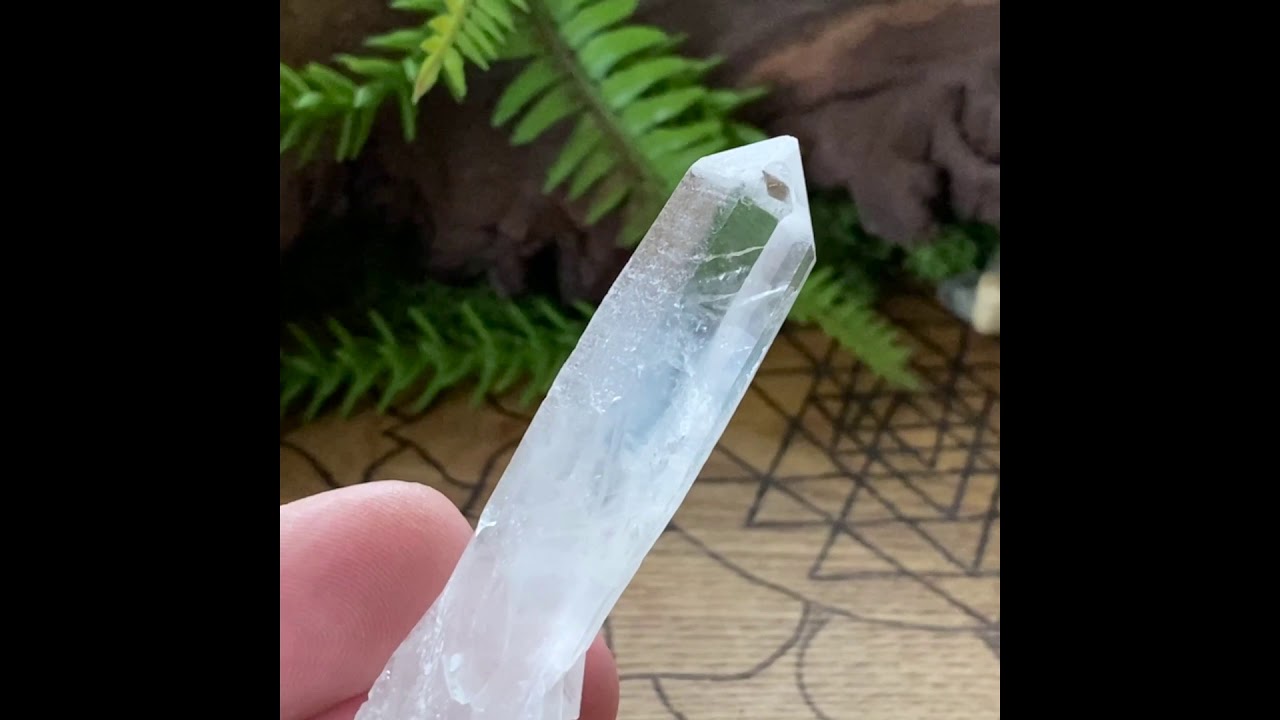 Blue Smoke Columbian Quartz with DNA Helix - 5 - YouTube