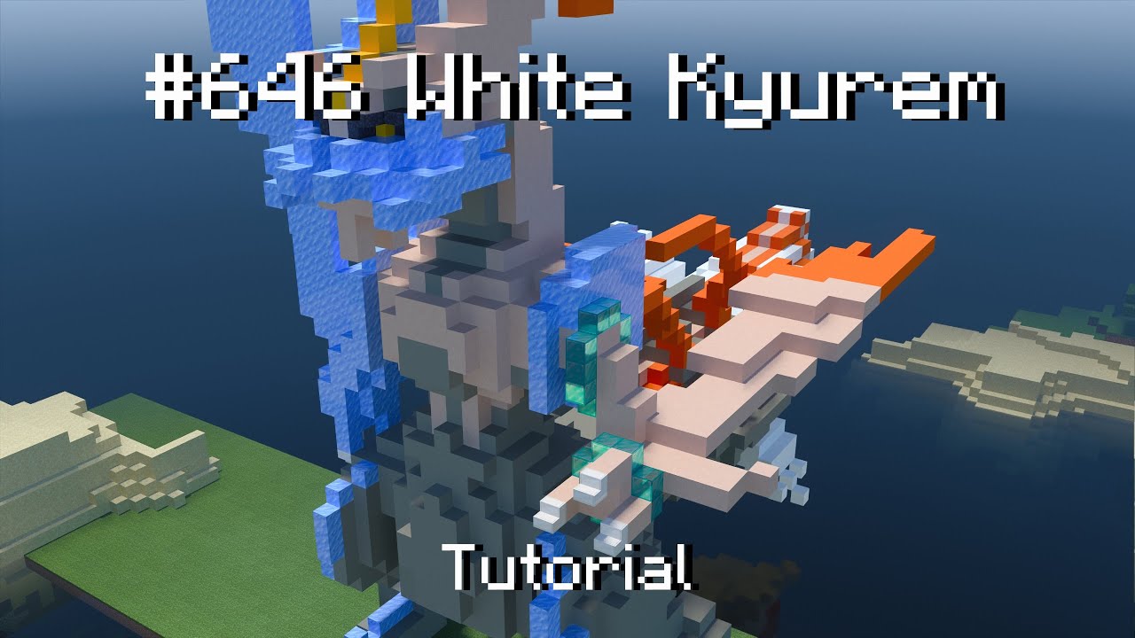 How to build a pokemon white kyurem statue in minecraft (Tutorial ...