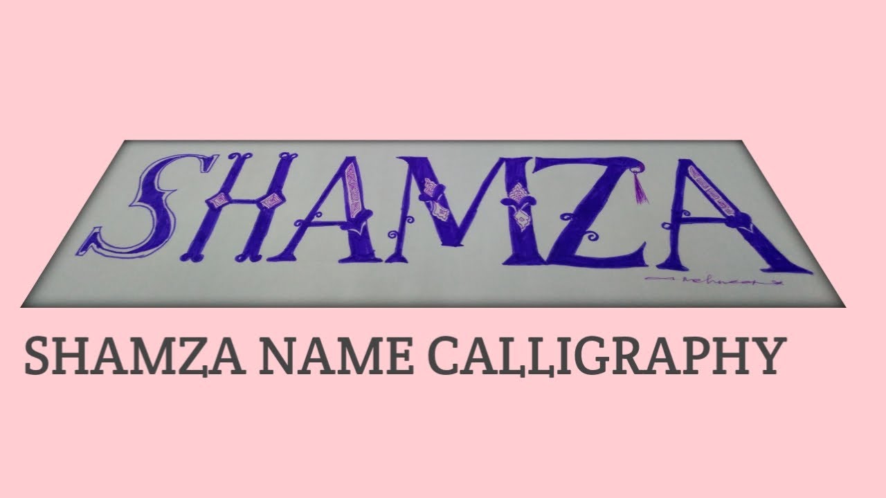 How to write name Shamza || Artvalley - YouTube
