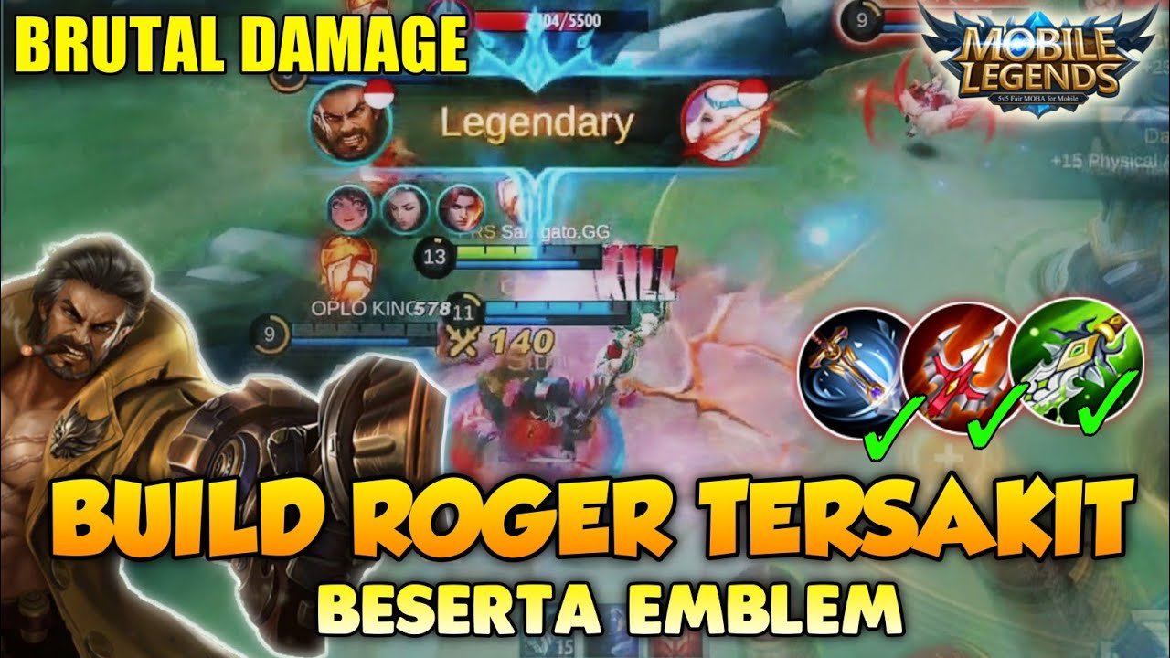 BUILD ROGER TERSAKIT 2021 - TUTORIAL ROGER MOBILE LEGENDS - YouTube