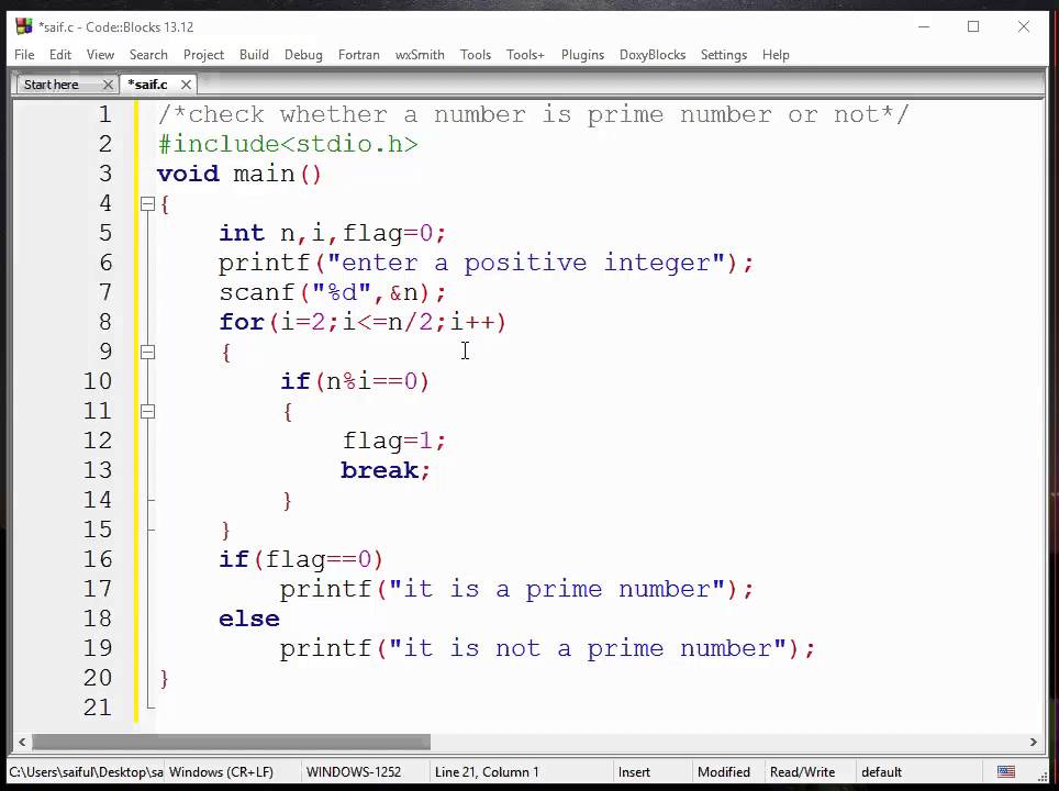 C Programming Bangla Tutorial -26- check whether a number is prime number or not - YouTube