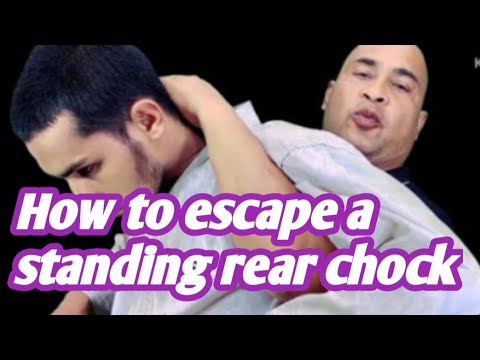 How to escape a standing rear chock//5 human body weak spot for self ...