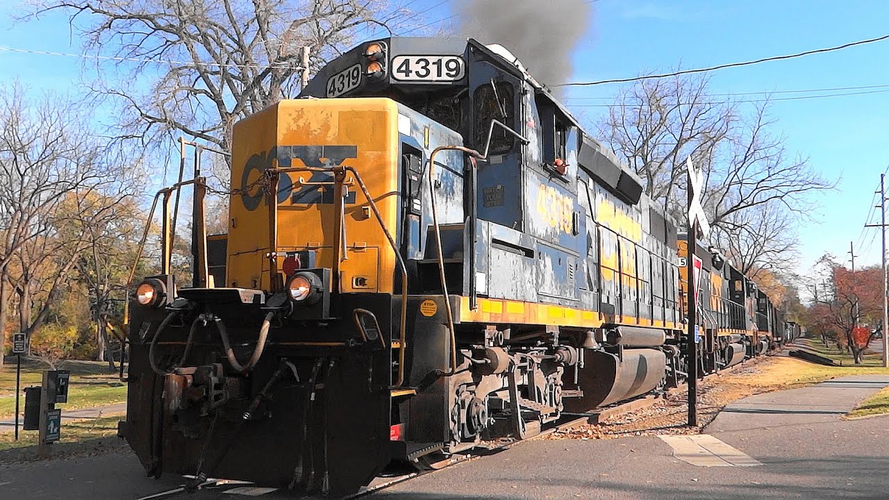 Rare EMD GP39-2 Leading CSX Freight Train - YouTube