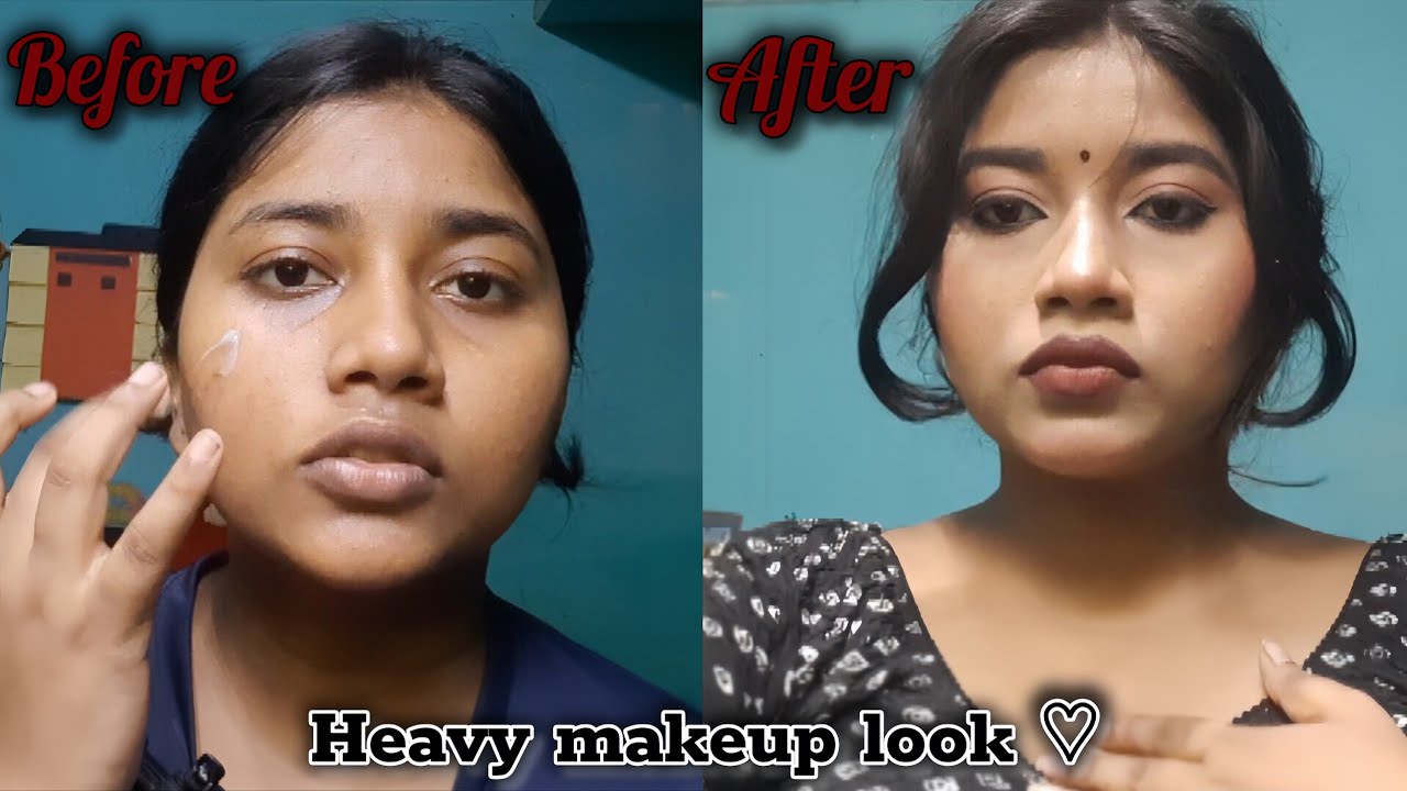 ୨୧ Makeup Look | Heavy Makeup ˚₊‧𐙚 step by step glam transformation ...