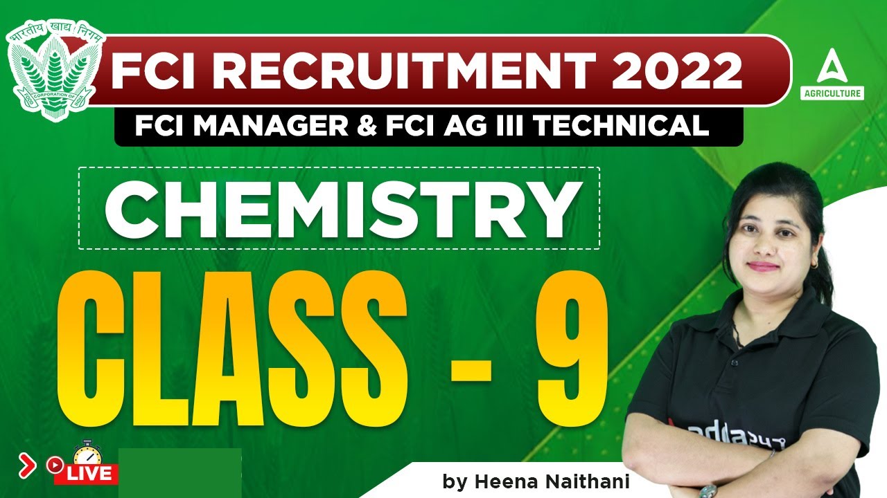 FCI Recruitment 2022 | FCI Manager & FCI AG 3 Technical | Chemistry by ...