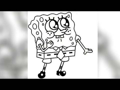 Kako nacrtati Sundjer Boba lako korak po korak/How to draw happy ...