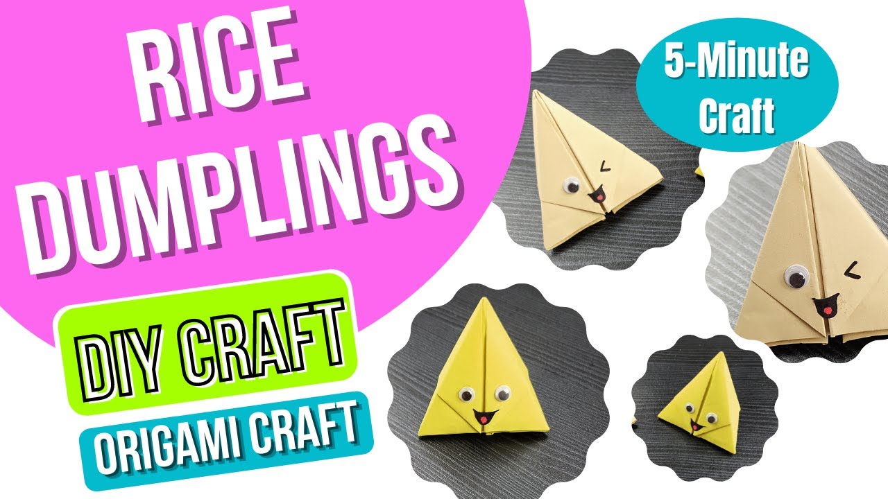 DIY Craft Idea - How to make rice dumplings? (Origami CRAFT Tutorial ...