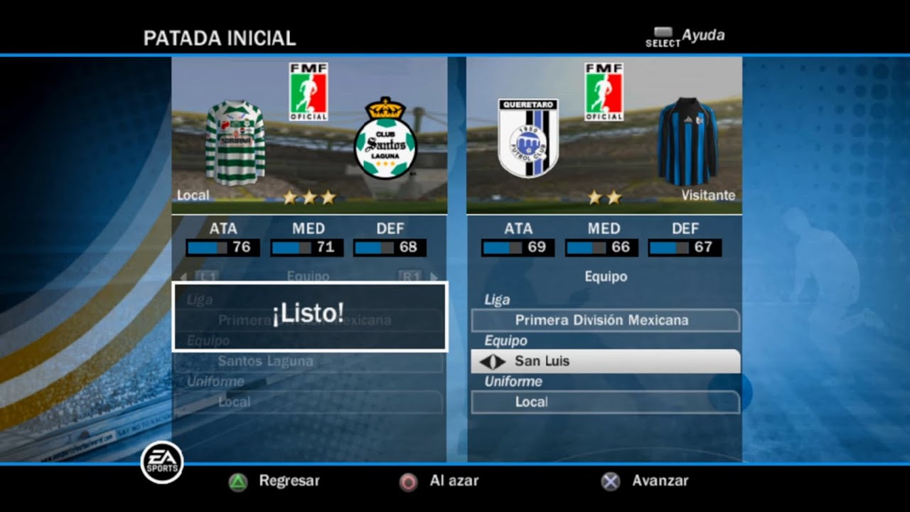 FIFA 10 (PS2) Gameplay - Santos Laguna vs Queretaro - YouTube