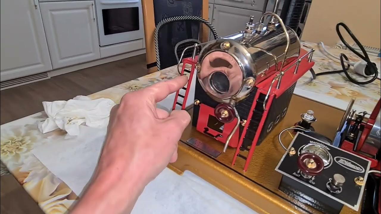 Dampfmaschine Wilesco Modell D24 mit Elektronische Heizung und eingebauten Regler Speziell - YouTube