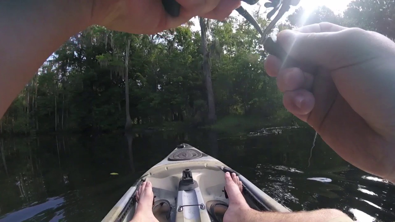 Frog fishin on the kayak. - YouTube