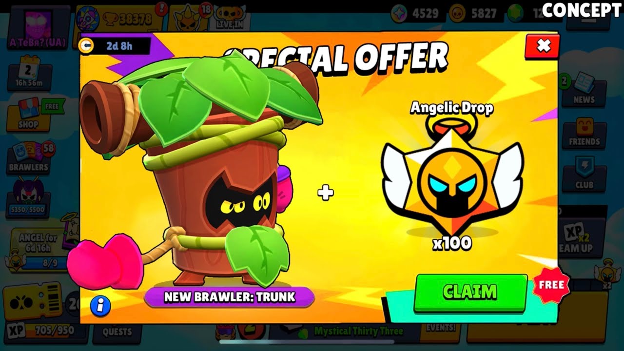 😄INSANE ANGELIC GIFTS!🎁🥺 NEW BRAWLER TRUNK🥳☘️ | Brawl Stars \ concept ...