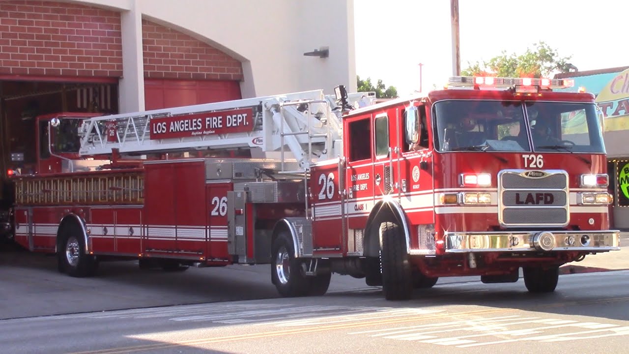 LAFD Light Force 26 (New Pierce TDA) & Engine 26 - YouTube
