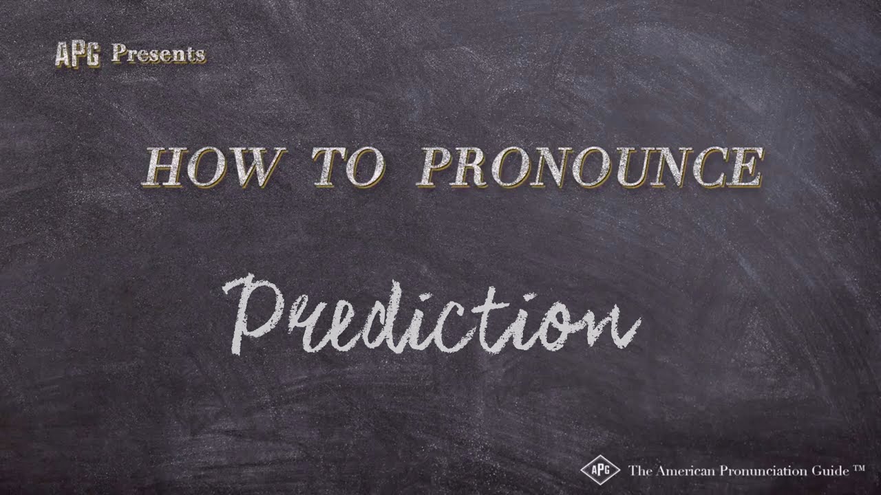 How to Pronounce Prediction (Real Life Examples!) - YouTube