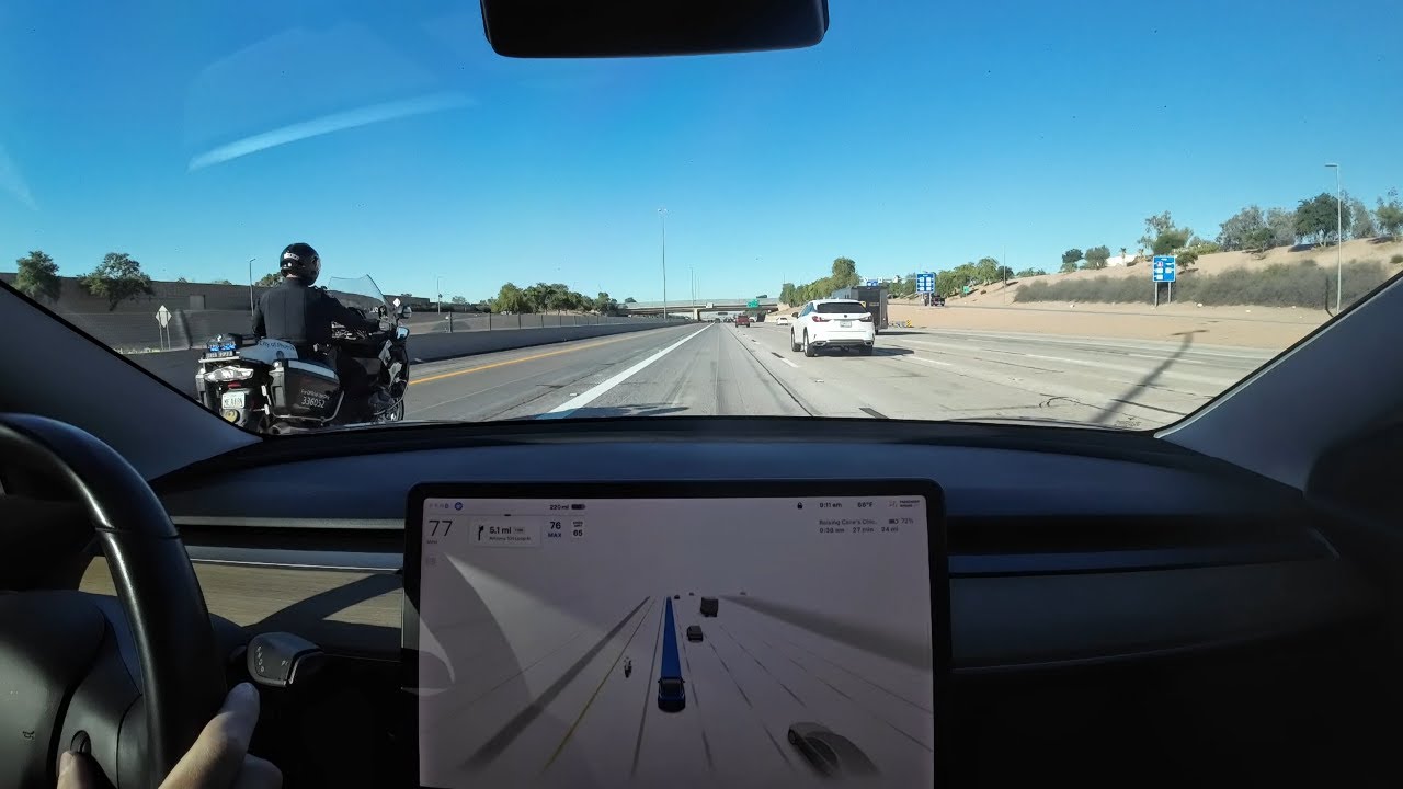 Tesla FSD 11.4.7.3 has a great drive today - YouTube