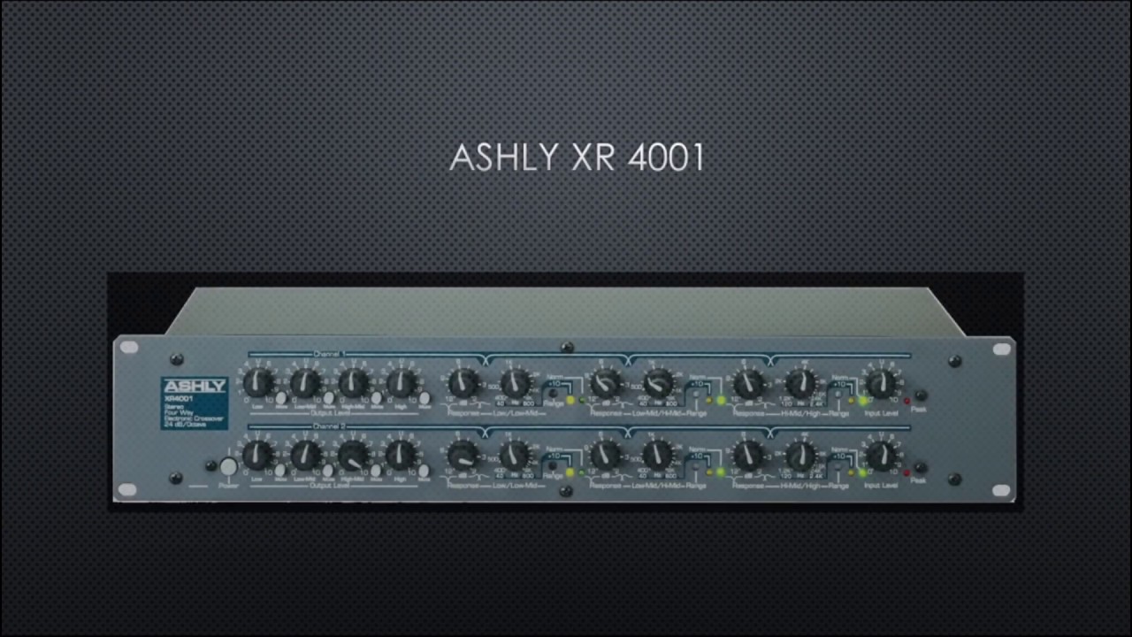 Configuracion 3 vias stereo crossover ASHLY 4001 - YouTube