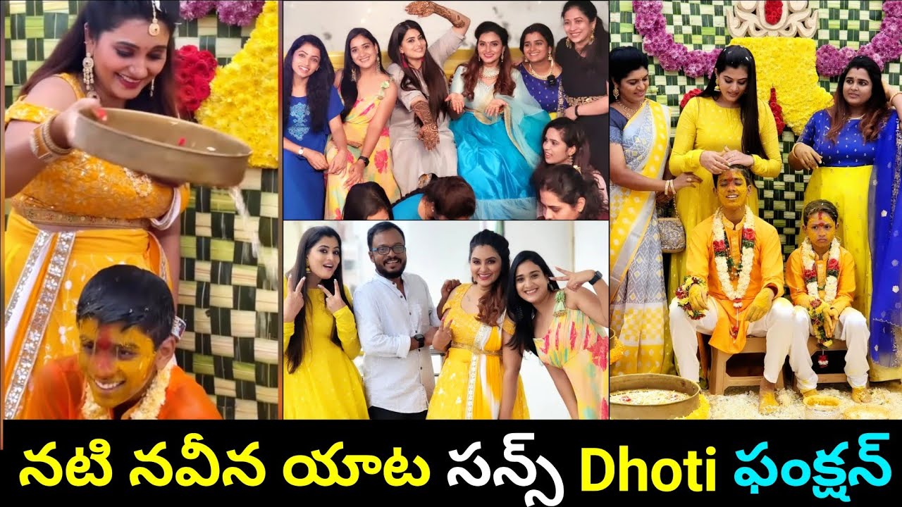 Tv actress Naveena yata son's dhoti Function exclusive photos|Naveenyata sons mangalasnanam ...