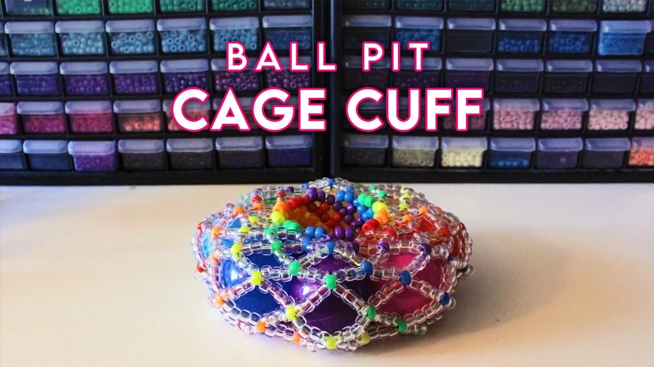 Cage Cuff/Ball Pit Cuff Tutorial | Intermediate Kandi Tutorial - YouTube