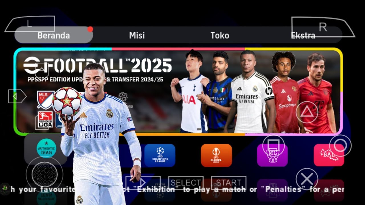 EFOOTBALL PES 2025 PPSSPP Full Update Transfers & Kits 2024/25 Real ...