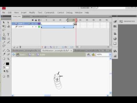 Flash CS4 Banner with Motion Tweening and Secondary Animations- Part 10 - YouTube