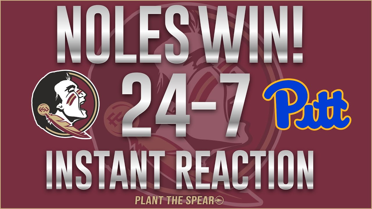 Instant Reaction: FSU beats Pitt 24-7 to remain undefeated - YouTube
