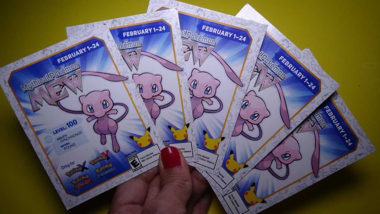 GIVEAWAY - 5 MEW CODES - for Pokemon X Y OmegaRuby AlphaSapphire - YouTube