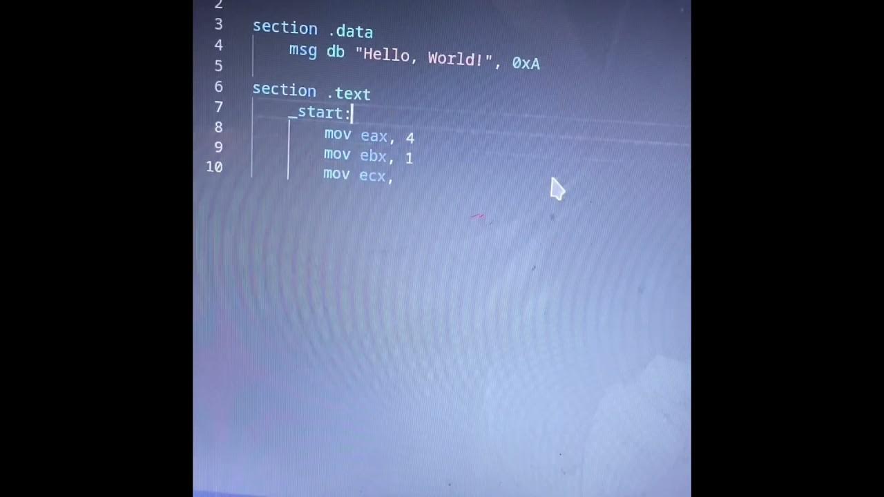 Hello world x86 assembly. - YouTube