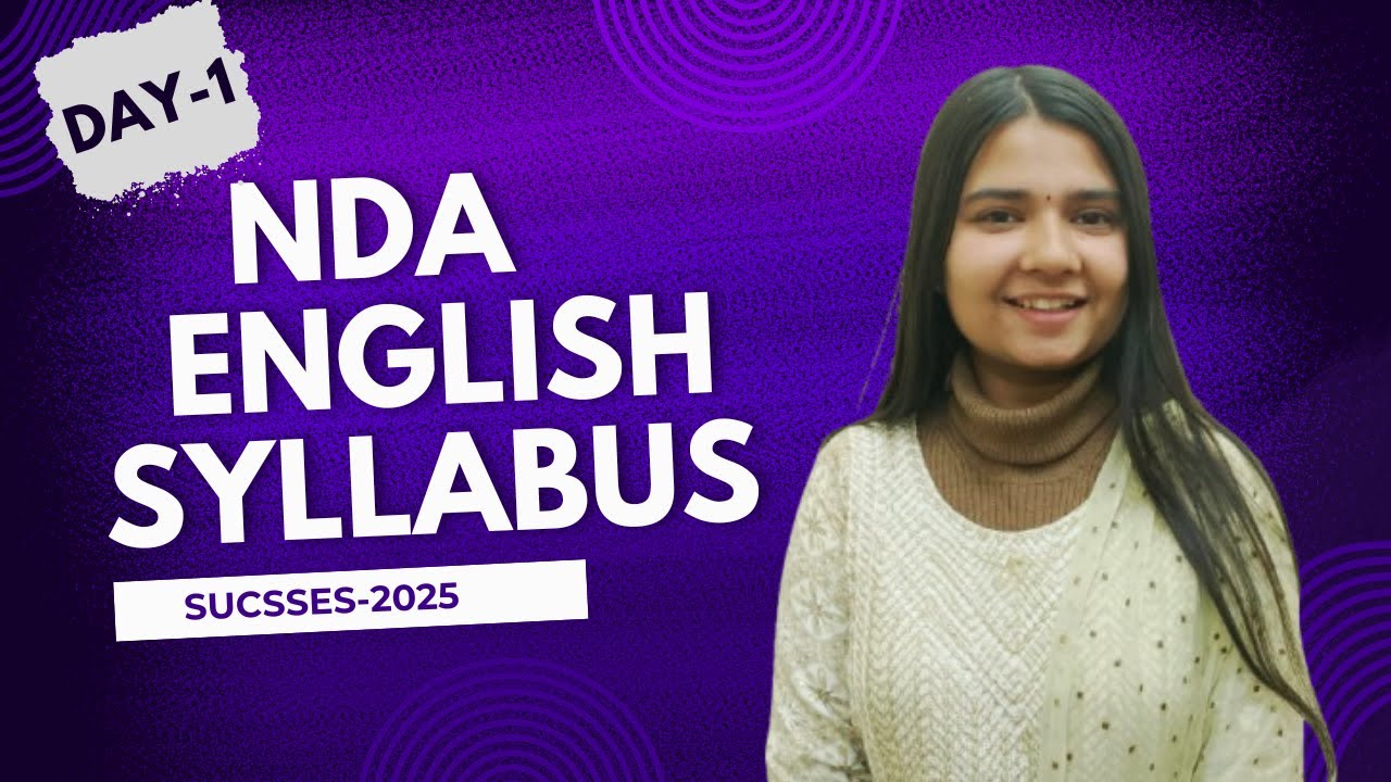 NDA ENGLISH CLASSES FOR 2025 EXAM | ANJALI MAM - YouTube