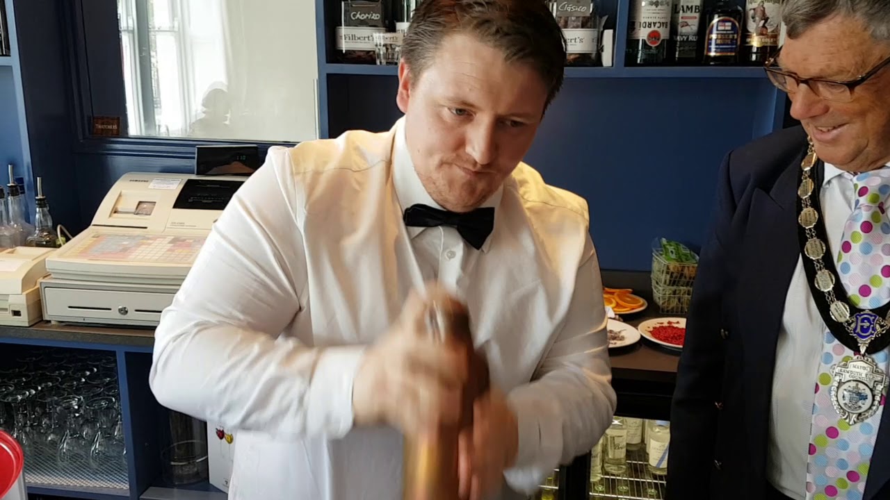Exmouth Mayor Steve Gazzard receives a gin masterclass at the Manor ...