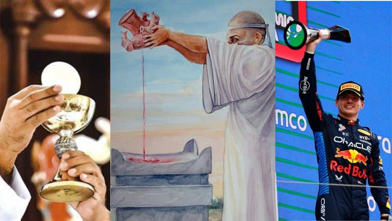 Esoterismo de levantar la COPA, libaciones, triunfo, brindis ...